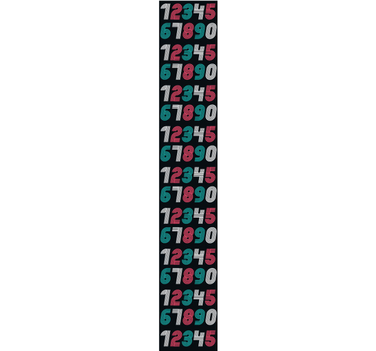 Papel mural vintage diseño de patrón numérico